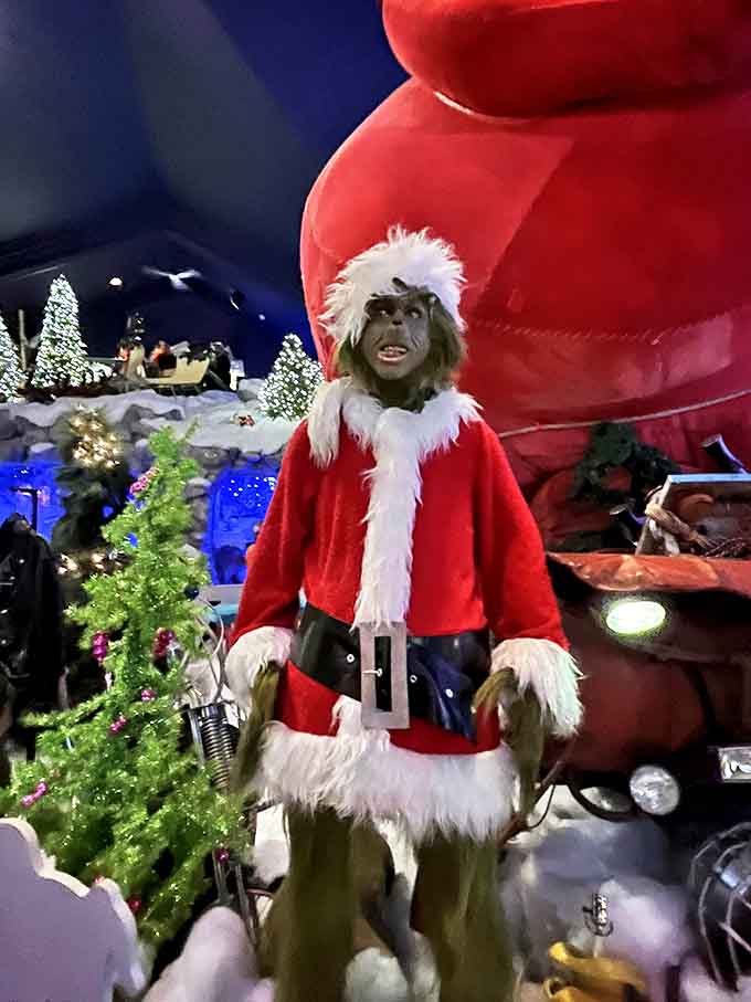 Mean, green, and surprisingly photogenic &ndash; this movie-authentic Grinch looks ready to steal Christmas and your heart simultaneously.