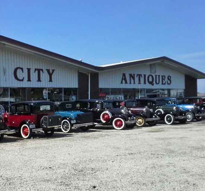 When classic cars line up like this, you know you've found a place that takes its automotive history seriously, possibly too seriously, but in the best way.