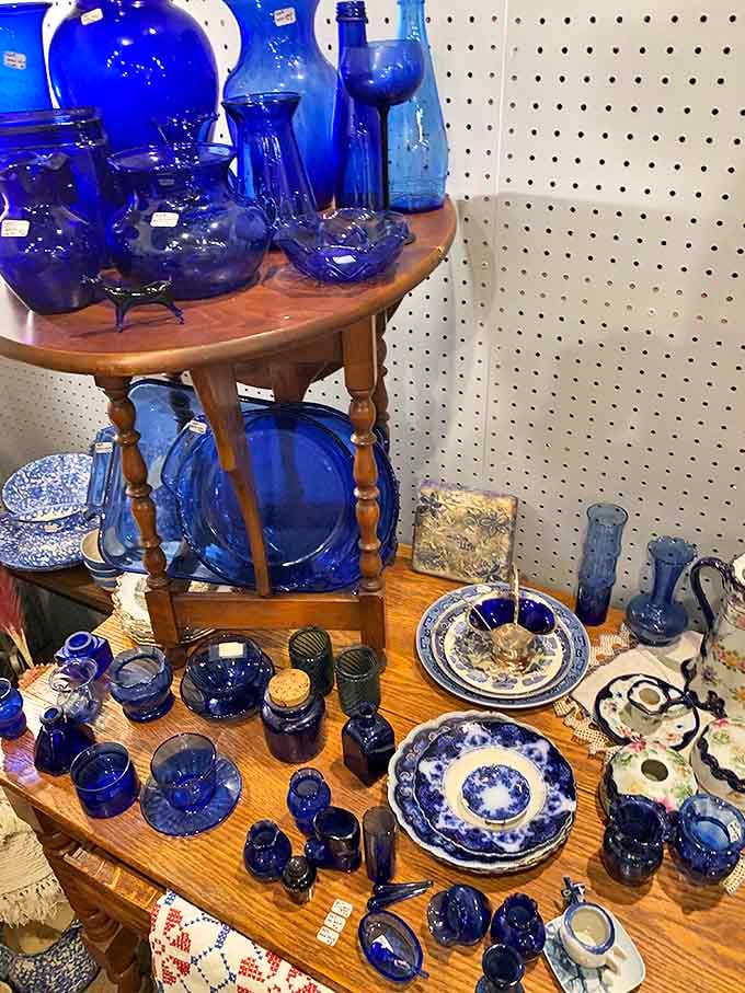 This cobalt blue collection proves that some colors never go out of style, they just get more expensive and harder to find over time.