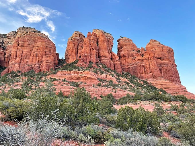 Behold, the world's largest geological coffee maker! Sedona's Coffee Pot Rock stands tall, as if ready to brew a cosmic cup of joe.