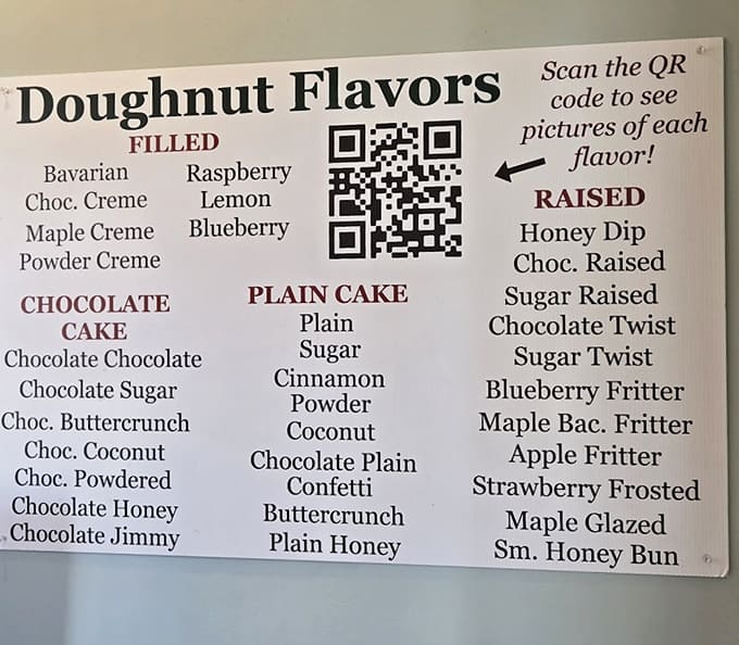 This menu board reveals the delicious dilemma facing every visitor: so many flavors, so little stomach space available.