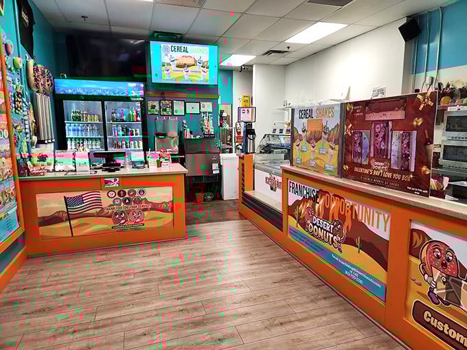 Behold, the command center of confectionery dreams! It's like mission control for your mouth, where donut missions are launched into orbit around your waistline.