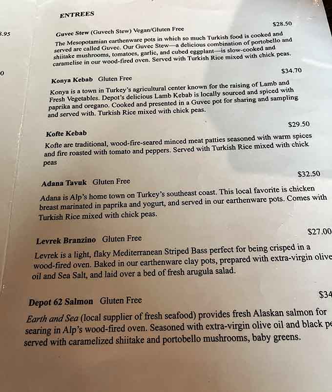 The menu reads like a passport to Turkey, offering authentic dishes that respect tradition while embracing local ingredients.