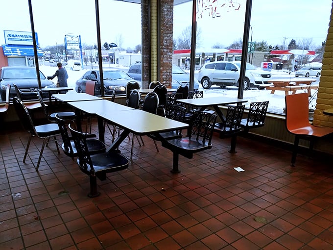 Forget fancy decor &ndash; here, it's all about the view. Watch Ypsilanti wake up while you indulge in sweet, fried perfection.