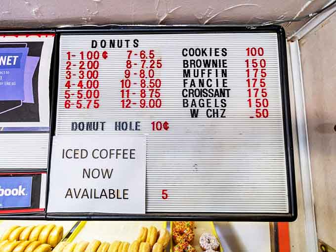 This menu board keeps things refreshingly simple, proving you don't need fifty varieties when you're making each one this well.