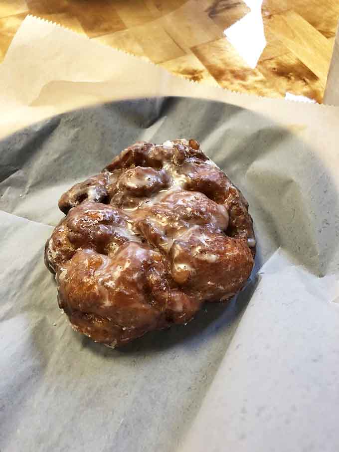 This magnificent beast isn't just a donut, it's an edible work of art with craggy peaks of glazed perfection.