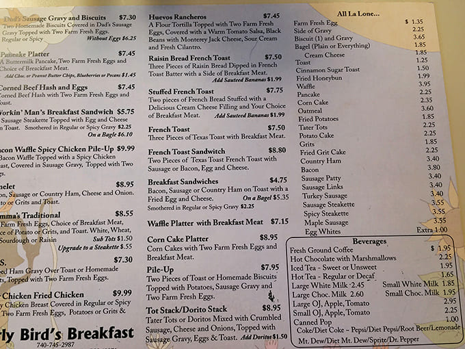 This menu offers enough variety to satisfy any breakfast craving without overwhelming you with unnecessary choices.