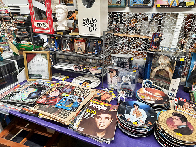 The King reigns supreme in this corner of Maine. Elvis memorabilia that would make Graceland jealous awaits fans who haven't left the building.
