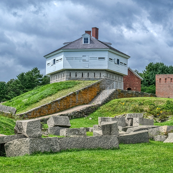 Fort McClary's blockhouse stands sentinel over the harbor, where history buffs can explore Maine's military past without fear of actual cannon fire.