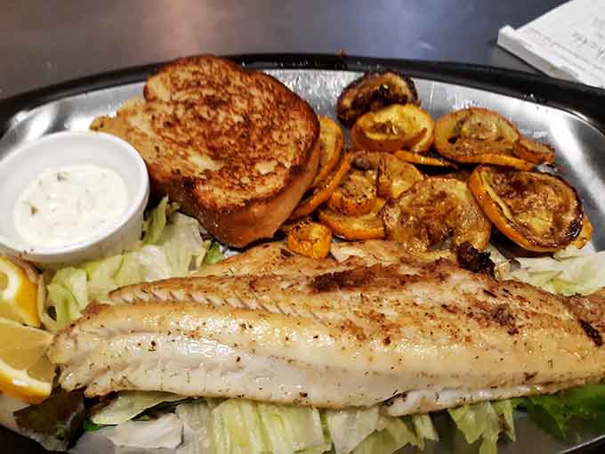 Behold the grilled walleye that's worth the drive, perfectly flaky with golden potatoes that could make a grown person weep with joy.