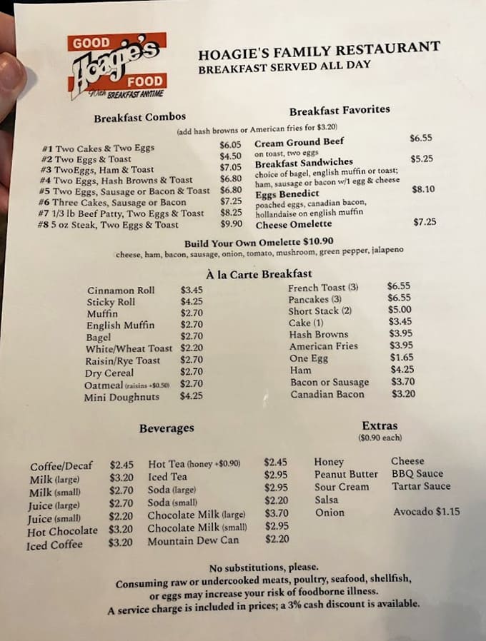 The menu at Hoagie's proves that sometimes the best things in life are simple, affordable, and delicious.