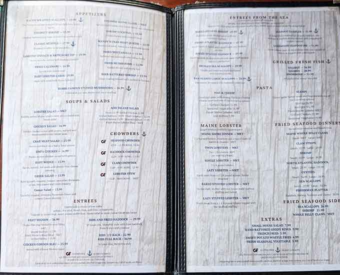 This menu reads like a love letter to the Atlantic Ocean, with enough options to satisfy everyone from adventurous eaters to seafood traditionalists.