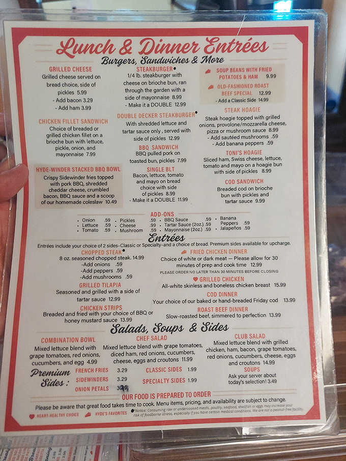 A treasure map of comfort classics, each description promising the kind of satisfaction that only decades of perfection can deliver.