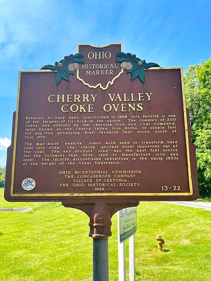 History stands cast in bronze &ndash; this marker tells the tale of how these humble ovens helped forge a nation's industrial backbone.