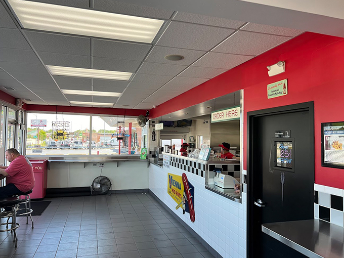 Behold, the palace of comfort cuisine! With its retro charm and promise of deliciousness, Rand Red Hots isn't just a restaurant, it's a local legend.
