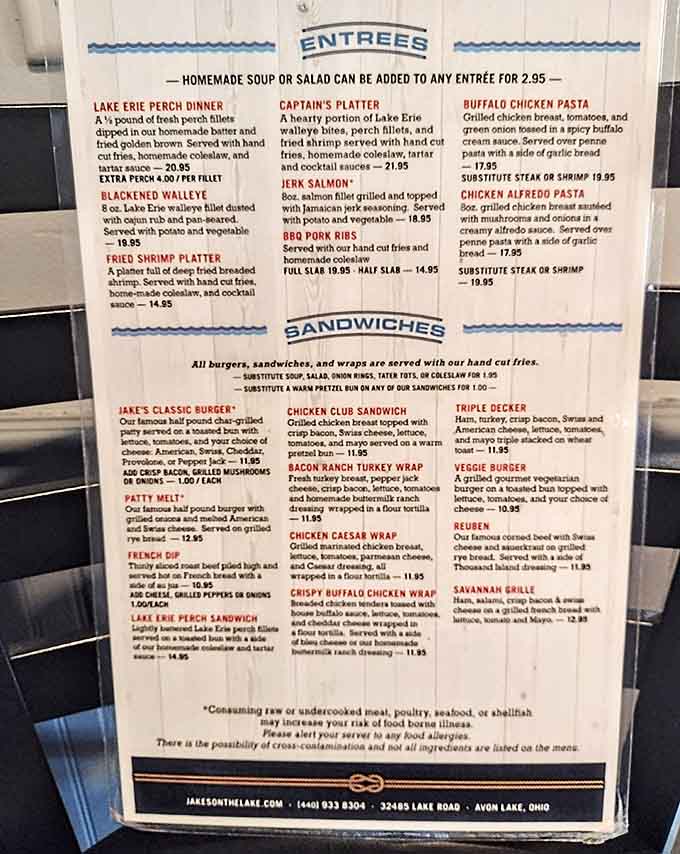 This menu reads like Lake Erie's greatest hits album, and spoiler alert, the walleye is definitely the chart-topping single everyone came to hear.