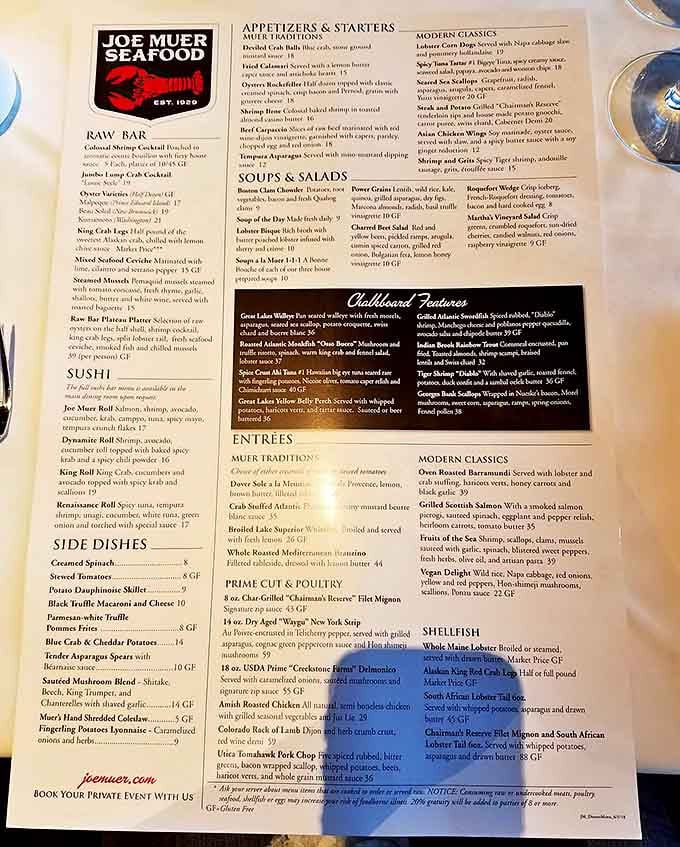 A menu that reads like a love letter to the sea &ndash; from raw bar treasures to sushi surprises and classic preparations.