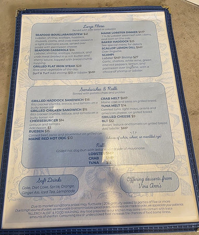 This menu proves that sometimes the best dishes are the ones with the fewest words describing them.