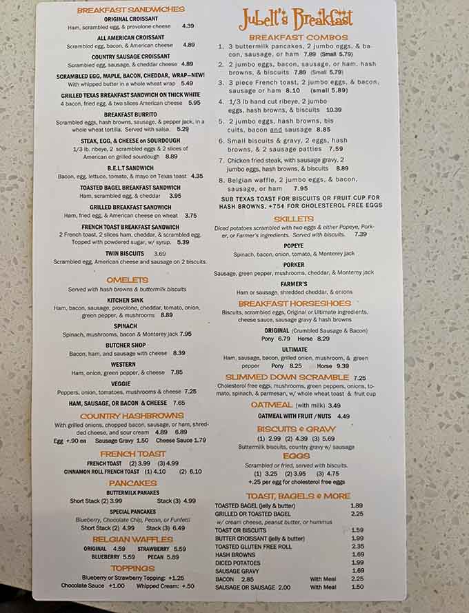 This menu is basically a choose-your-own-adventure book, except every choice leads to deliciousness and possible food coma.