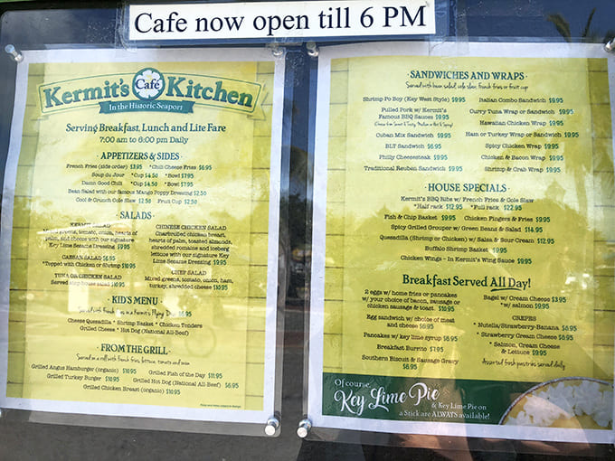 A treasure map of tangy delights awaits hungry adventurers, from breakfast classics to sandwiches that perfectly complement the star attraction.