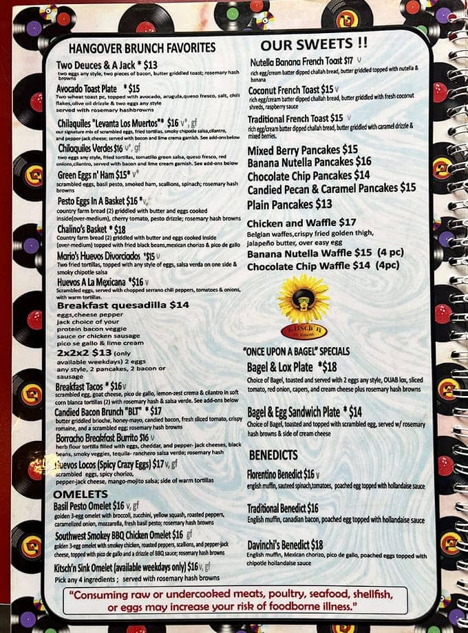 When your menu features this many creative options, you know someone in the kitchen actually cares about your happiness.