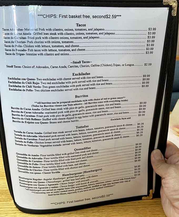 This extensive menu offers everything from breakfast burritos to combination plates, but regulars know the Chile Rellenos are the real reason to visit.