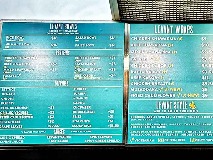 3. levant kitchenmenu board