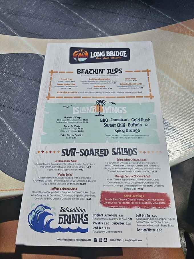 The menu reads like a greatest hits album, but trust us, you're here for the wings section.