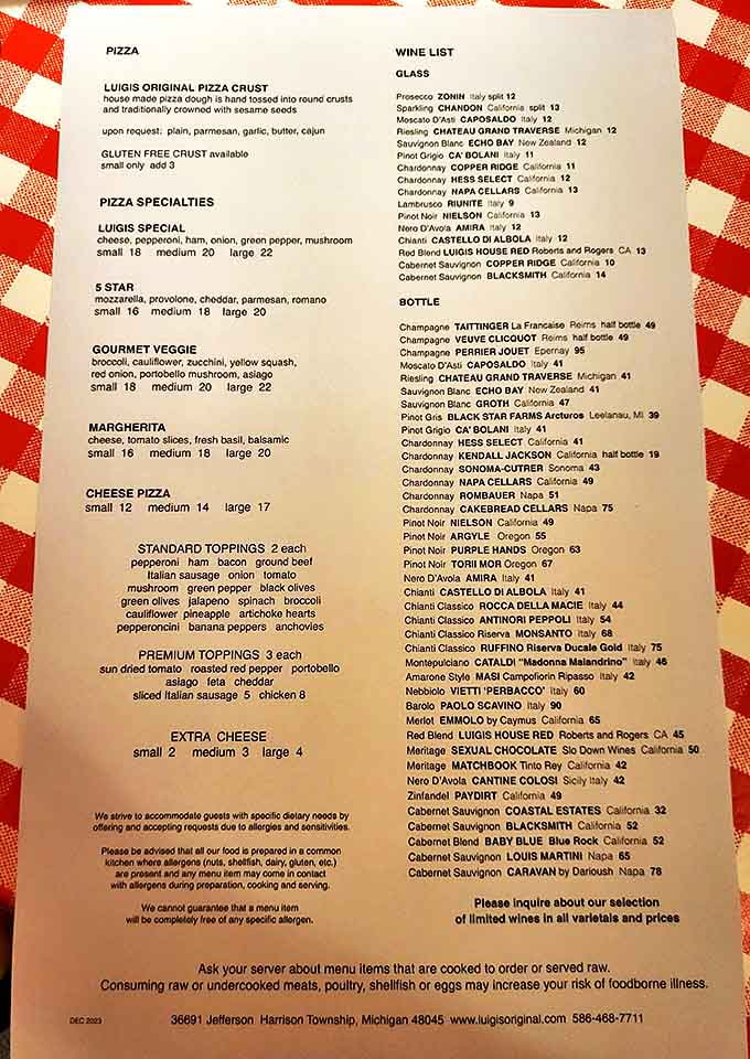 Luigi's menu reads like a love letter to Italian classics &ndash; from hand-tossed pizzas to pasta perfection, each dish promises a journey to culinary bliss.