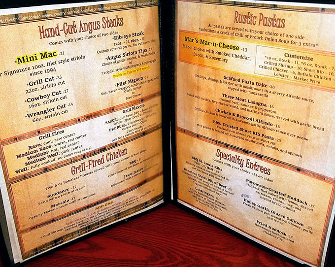 When the menu offers everything from steaks to wraps, you know the kitchen isn't afraid of a challenge.