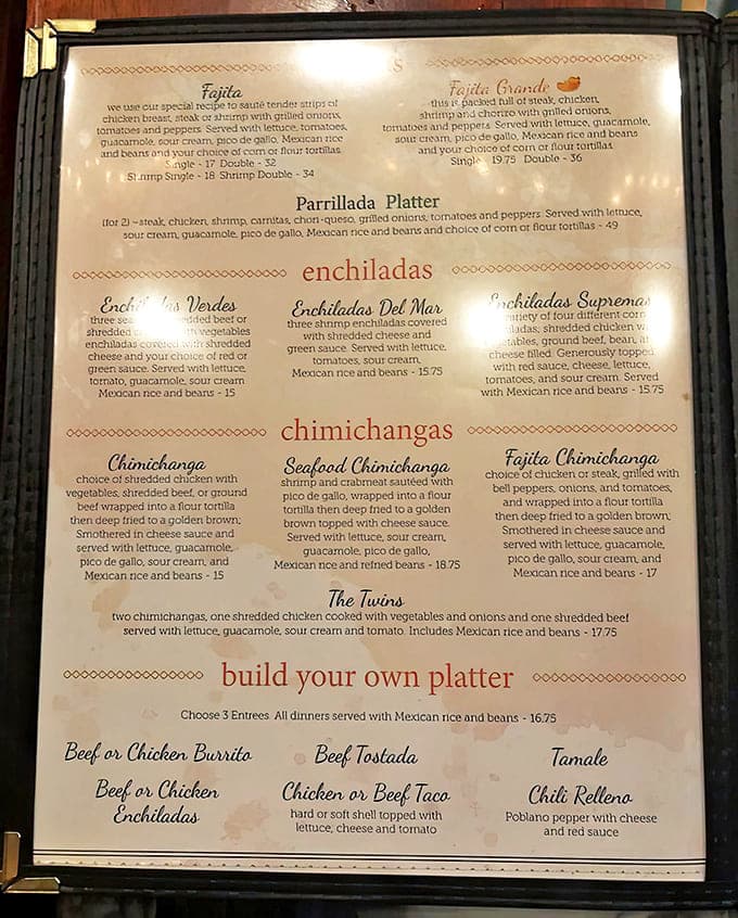 Menu: A tantalizing roadmap to flavor town &ndash; from authentic Mexican classics to those legendary barbecue offerings that have put Mango's on the Midwest map.