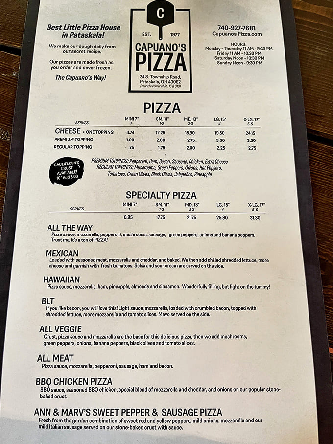 A testament to straightforward deliciousness, this menu doesn't need fancy descriptions when the food speaks volumes with every bite.