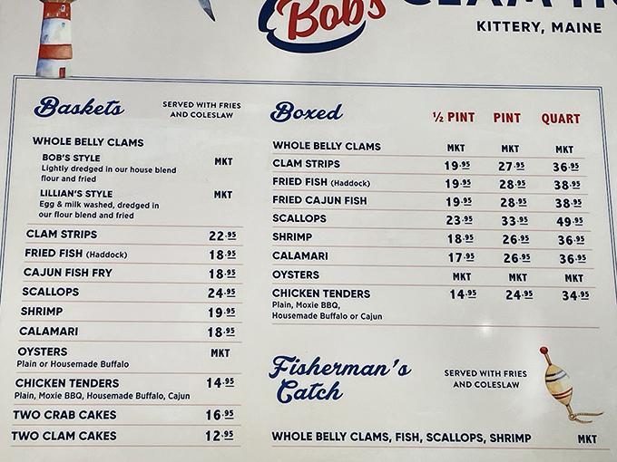 The menu board showcases Bob's legendary offerings, where decisions become deliciously difficult and hunger grows with each passing second.