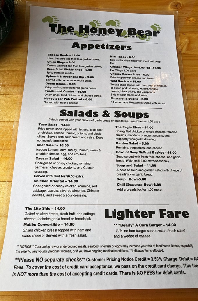 The menu of dreams! Each item represents decades of perfecting comfort food classics that keep folks coming back.