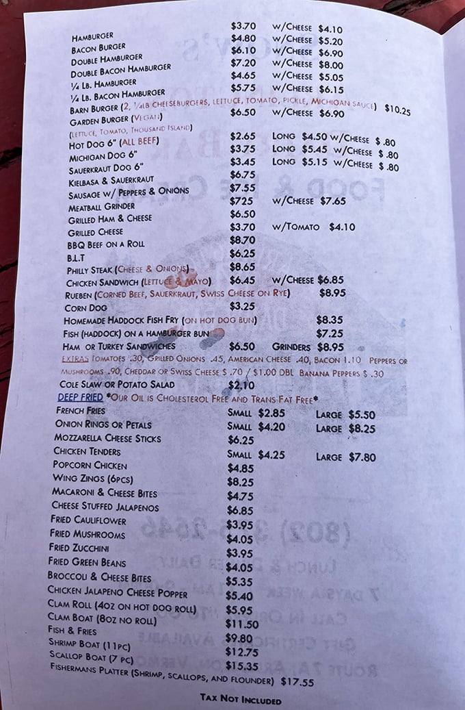 The menu board reads like a greatest hits album of comfort food classics &ndash; no fancy fusion cuisine here, just straightforward deliciousness that never goes out of style.