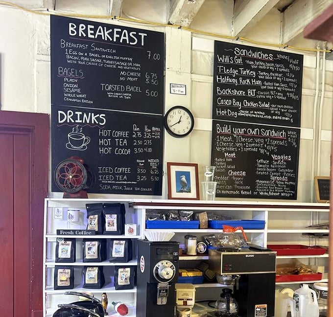 Chalkboard menus tell the delicious story &ndash; breakfast sandwiches, bagels, and drinks offered without pretension but with plenty of flavor promise.
