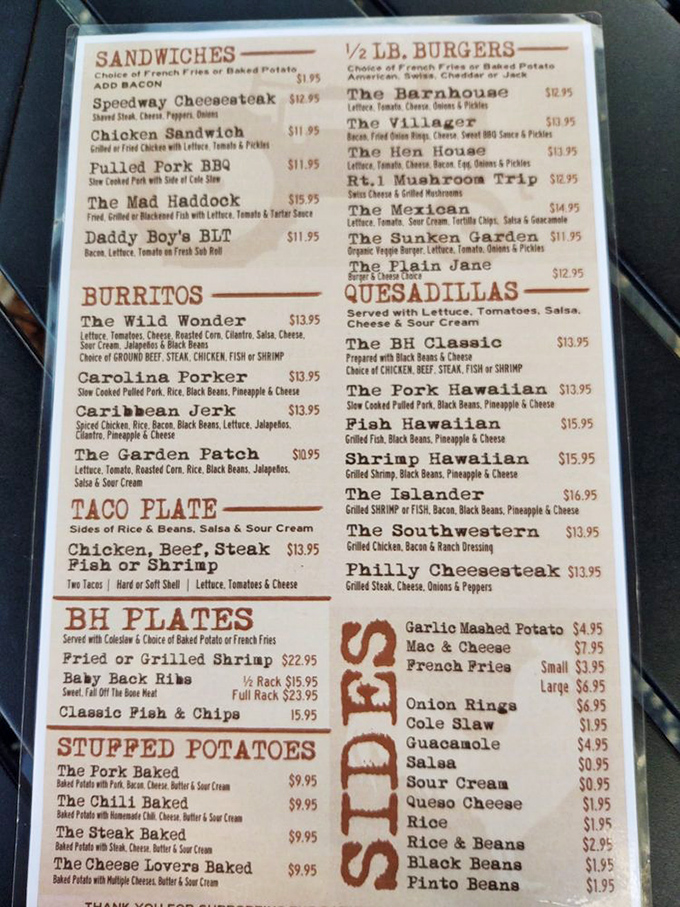The menu reads like a comfort food love letter, featuring everything from loaded potatoes to burgers with personality. Decision paralysis has never been so delicious!