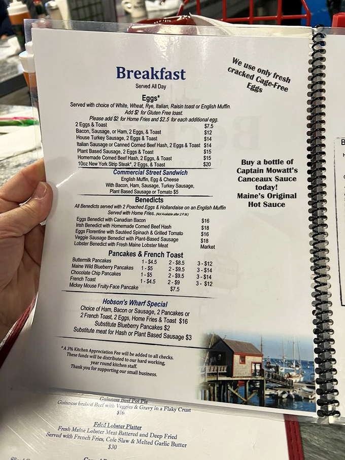 Breakfast dreams come true: The menu showcases Maine's bounty, from fresh eggs to wild blueberry pancakes that'll make you forget all other breakfast options.