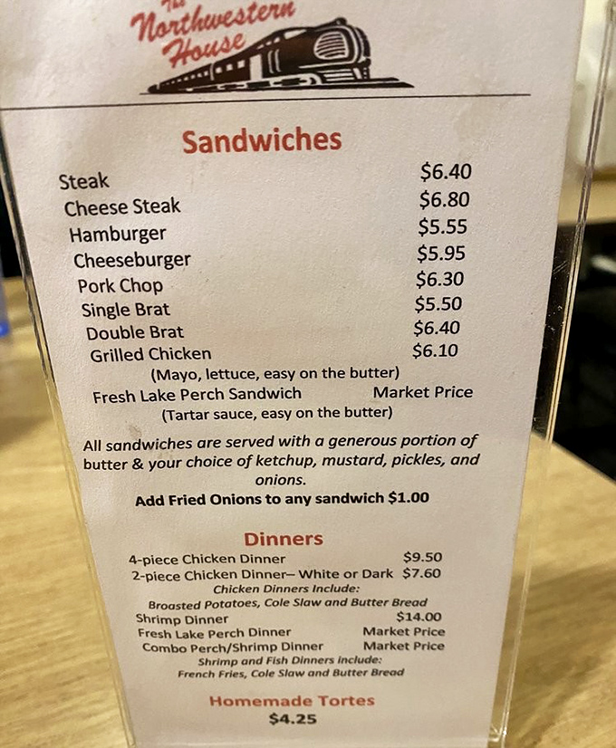 The menu doesn't mince words &ndash; straightforward Wisconsin classics at prices that won't make your wallet weep. Those sandwiches are calling my name!