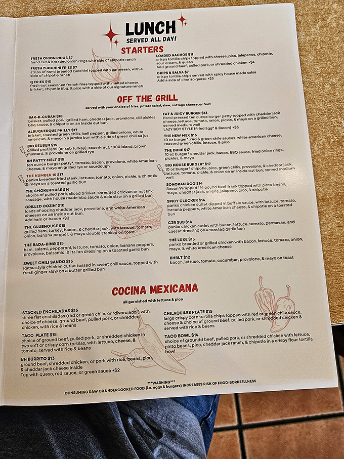 The menu reads like a love letter to comfort food &ndash; each description promising satisfaction that fast food could never deliver.