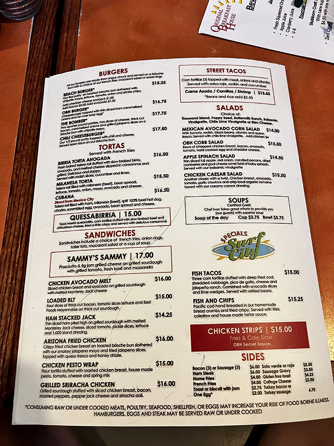 The menu reads like a delicious novel &ndash; each page offering new breakfast adventures from classic American favorites to Hawaiian-inspired creations.