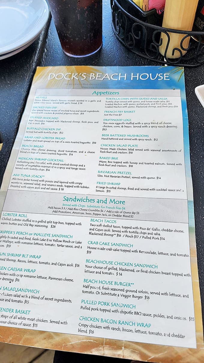 The menu at Dock's reads like a coastal dream &ndash; from fresh Lake Erie catches to tropical-inspired cocktails that transport you far beyond Ohio.