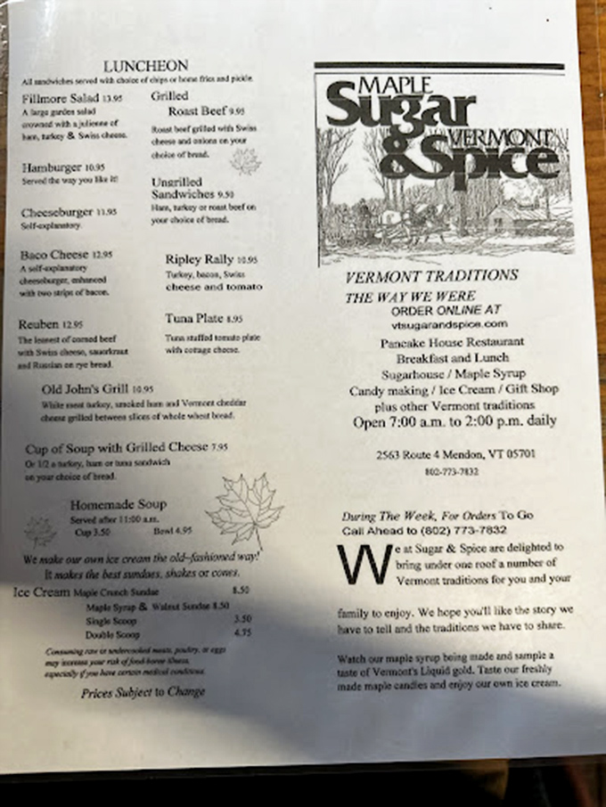 The menu reads like a love letter to Vermont traditions &ndash; each item promising the kind of comfort food that makes you want to hug the chef.