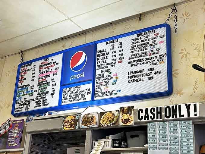 That menu board tells the story of comfort food done right, with options that won't empty your wallet.