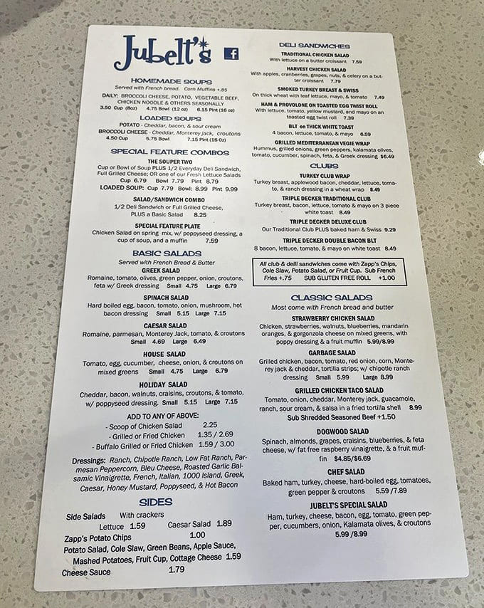 A menu that reads like poetry: Each item promises comfort and satisfaction, from hearty breakfasts to sandwiches that require both hands and a strategy.