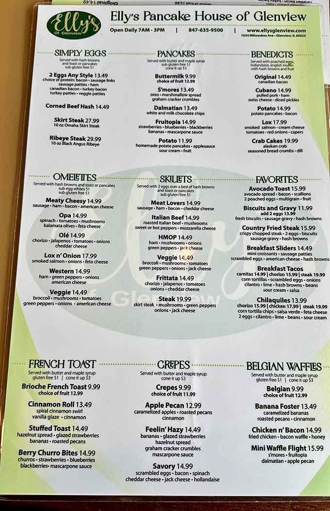 Menu: A treasure map of breakfast possibilities, from cloud-like pancakes to savory skillets that make deciding your order the hardest part of your day.