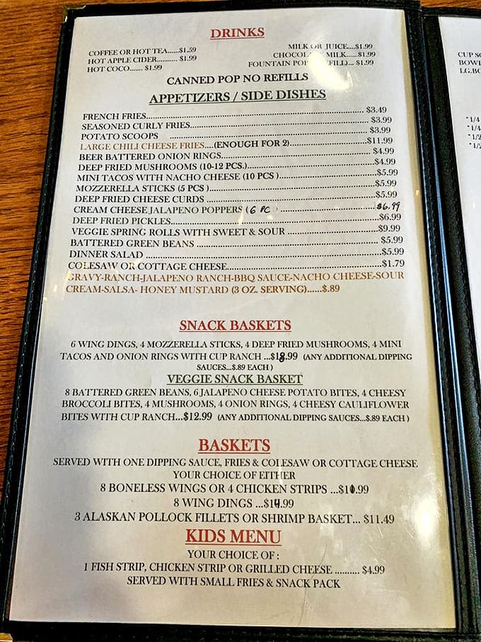 The menu reads like a love letter to Midwest comfort food &ndash; no fancy descriptions needed when the dishes speak this eloquently for themselves.