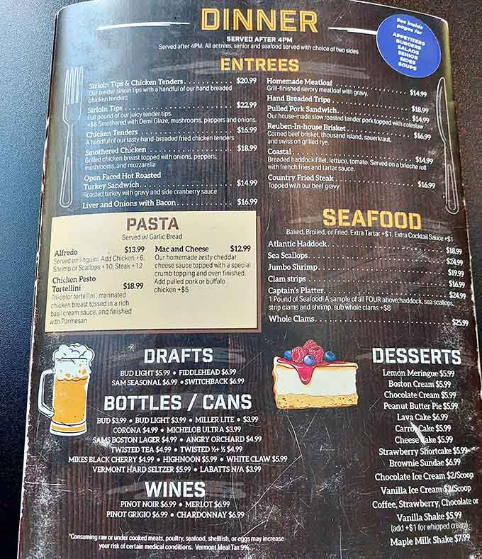 This menu holds the roadmap to breakfast bliss, featuring pancakes that have earned their legendary status one fluffy bite at a time.