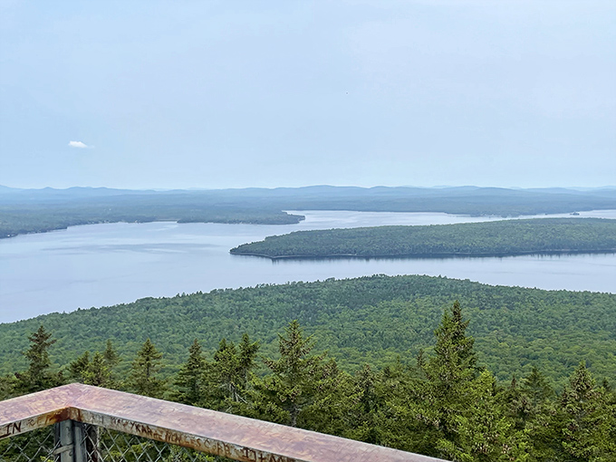 Nature's skyscraper rising dramatically from Moosehead Lake, daring hikers to conquer its magnificent heights.