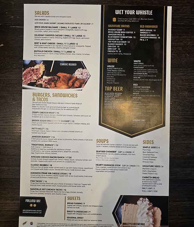 This menu reads like a love letter to Irish cuisine, with enough variety to keep you coming back for weeks.